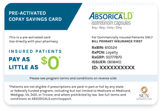 Savings and Support | ABSORICA LD™ (isotretinoin)